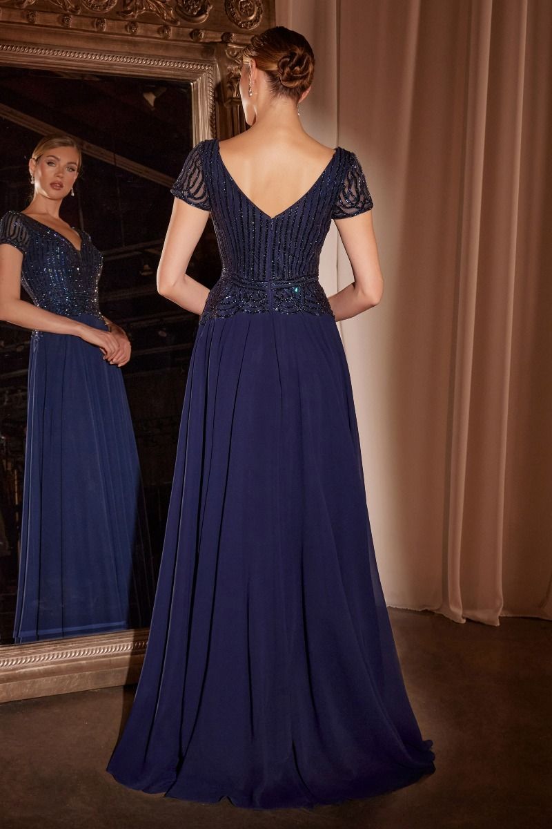 La Divine CL07 - A Line Chiffon Beaded Gown – Miranda Dress Shop